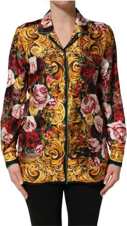 Dolce & Gabbana Femme, Blouses et Chemises, Multicolore, Taille: 38 FR Chemise Boutonn&eacute;e &agrave; Manches Longues