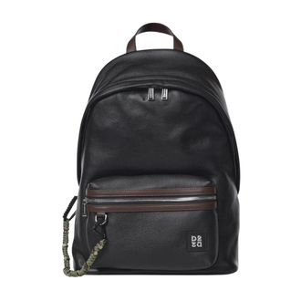 Dsquared2 Lederrucksack mit Logo - - Bags - Herren - Schwarzk - ONE SIZE