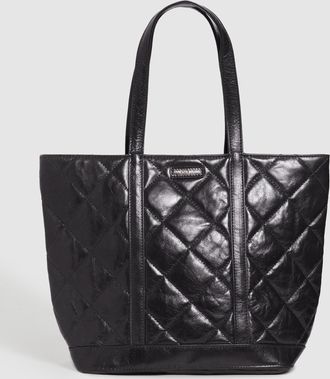 Vanessa Bruno Cabas M Cuir Matelassé Noir