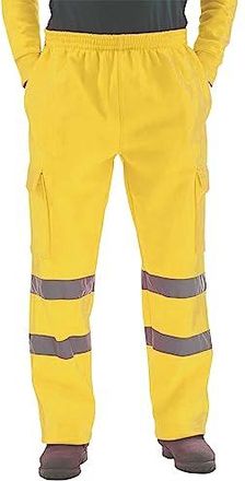 Generic Pantalon De Travail Homme avec Bandes Réfléchissant Pantalon Cargo Homme avec Poche Pantalon Homme Taille Elastique Pantalon Randonnée Homme Pantalon 