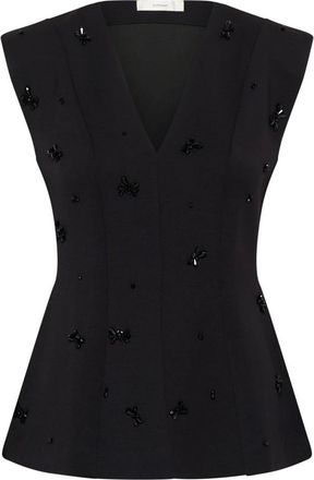 Inwear Top sans manches &agrave; sequins - Femme - Tops - Noir - Taille: 46 FR