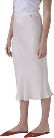 Kocca Femme, Jupes, Blanc, Taille: 42 FR Jupe midi unie, coupe droite