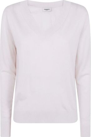 Max Mara Femme, Pulls, Blanc, Taille: 44 FR V-neck Tricots