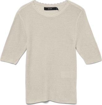 Vero Moda Vmnewlexsun Scallop 2/4 O-Neck Pull. Ga