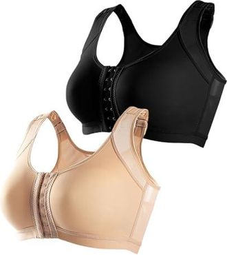 Generic Soutien-gorge 2026 pour femme 2 pi&egrave;ces confortable et sexy avec boucle avant sans anneau en acier, BK3., 4XL