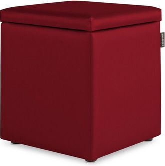 Happers Happers - Pouf Cube Rangement Similicuir Grenat 1 unit&eacute; Grenat