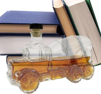 Generic Lik&ouml;r Dekanter F&uuml;r Starke Getr&auml;nke,300ml Betonmischer LKW-Design - Whiskyflasche Karaff,f&uuml;r Brandy Bourbon Getr&auml;nke Familie Party Weihnachten Hochzeit
