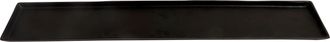 CB Home & Style Deko-Tablett schwarz ohne Griffe Dekoteller aus Metall Aluminium rechteckig 44,5 x 12,5 cm