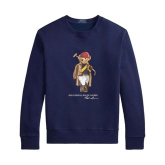 Polo Ralph Lauren Homme, Sweatshirts et sweats &agrave; capuche, Bleu, Taille: S SweaT-shirt ras du cou Ours