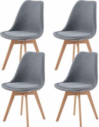 Eggree Lot de 4 chaises de Salle à Manger Scandinaves - Gris