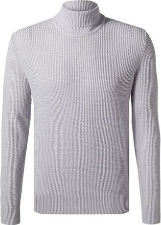 Strellson Herren Rollkragenpullover grau Wolle unifarben