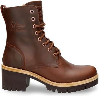 Panama Jack Bottes de Combat Imperméables en Cuir Marron Padma B13 Pour Femme de