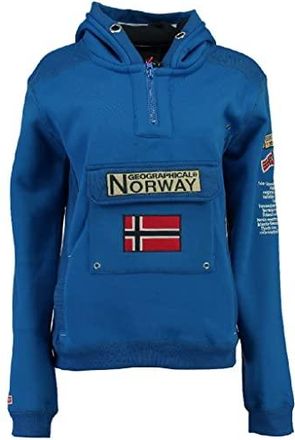 Geographical Norway Sweat à capuche pour homme à manches longues modèle GYMCLASS, Bleu électrique, XL