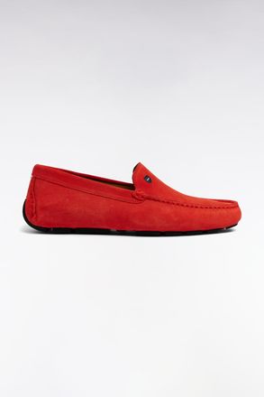 Eden Park Mocassins En Cuir Suédé Rouges