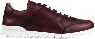 Kiton Homme, Chaussures, Rouge, Taille: 41 EU Leather Baskets