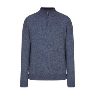 Hackett Lambswool Half-Zip Pullover - - Knitwear - Herren - Blau - 2XL