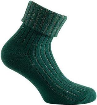 Kindy Mi-chaussettes femme lurex à revers acrylique