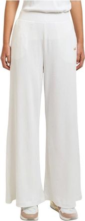 Emporio Armani Femme, Pantalons, Blanc, Taille: 42 FR Elastic-Waist Pantalons