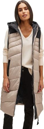 Street One Damen A220195 Steppweste Lang, Light iced Gold, 38