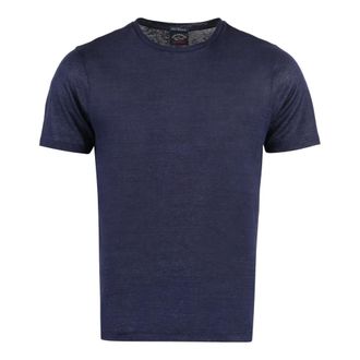 Paul & Shark Homme, Tops, Bleu, Taille: S T-shirt en lin