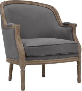 Vente-Unique Fauteuil en Lin Alienor - Gris