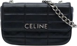 Celine Sac bandouli&egrave;re matelass&eacute; doccasion - Femme - Pre-owned - Noir - Taille: ONE Size