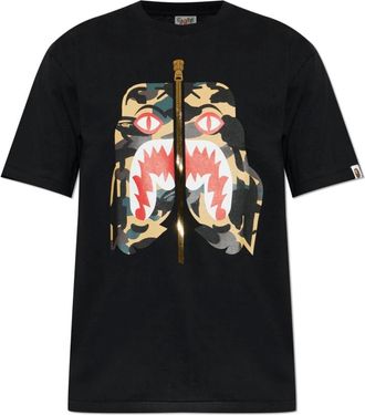 A Bathing Ape A Bathing Ape, Homme, Tops, Noir, Taille: S T-shirt imprim&eacute;