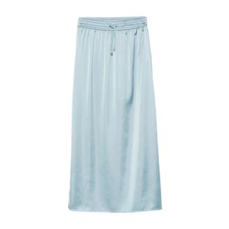 Herno Femme, Jupes, Bleu, Taille: 38 FR Jupe satin&eacute;e avec cordon de serrage