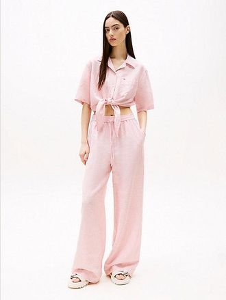 Tommy Hilfiger Pantalon jambe ample avec lin