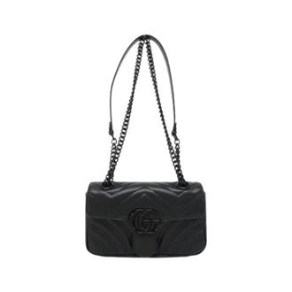 Gucci Pre-owned GG Marmont gesteppte Chevron Leder Schultertasche - - Pre-owned - Damen - Schwarzk - ONE SIZE