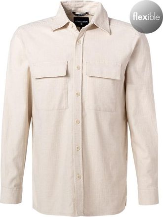 Strellson Herren Overshirt beige meliert
