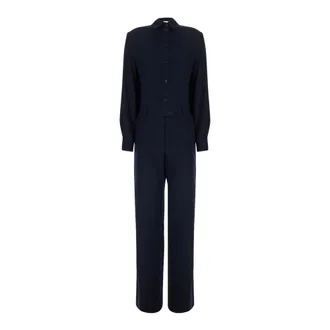 Pantaloni Torino Femme, Combinaisons et Ensembles, Bleu, Taille: 42 FR Combinaison Longue &agrave; Col V