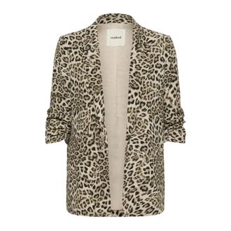 Soaked In Luxury SLShirley Printed Blazer - Femme - Vestes - Brun - Taille: 40 FR