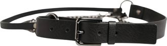 Dolce & Gabbana unisex, Accessoires, Noir, Taille: ONE Size Ceinture Cha&icirc;ne Argent&eacute;e en Cuir