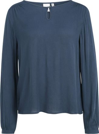 Ichi Damen Bluse Hemdbluse Langarm 20108994, Gr&ouml;&szlig;e:M, Farbe:Total Eclipse (14044)