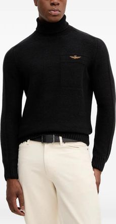 Aeronautica turtleneck sweater - Schwarz