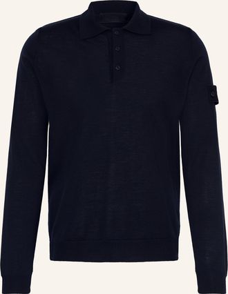 Stone Island Strick-Poloshirt Ghost blau