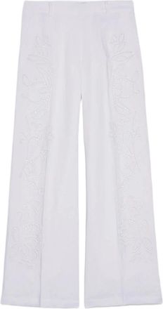 Ermanno Scervino Femme, Pantalons, Blanc, Taille: 42 FR Wide Pantalons