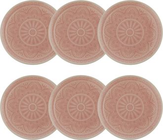 Butlers Teller Ø21cm 6er Teller Set SUMATRA Steinzeug Geschirr | Kuchenteller Frühstücksteller Speiseteller Essteller | Exotisch & gemustert | Mikrowellen- & 