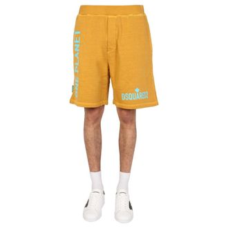 Dsquared2 Homme, Shorts, Jaune, Taille: M ONE Life ONE Planet Bermuda Shorts