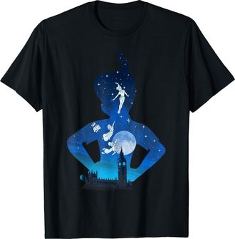 Disney Peter Pan London Flight Silhouette Graphic T-Shirt T-Shirt