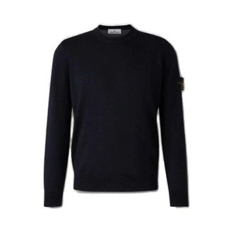 Stone Island Leichter RWS Pullover aus reiner Wolle - - Knitwear - Herren - Blau - 2XL