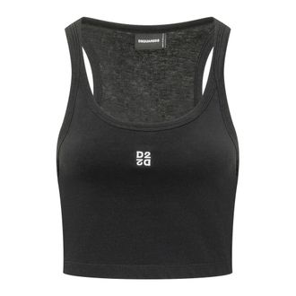 Dsquared2 Femme, Tops, Noir, Taille: 36 FR Cropped Top