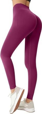 Generic Legging Anti Cellulite Femme Mode D&eacute;contract&eacute; Unicolore Yoga Base Fitness Pantalon de Sport Femme Minceur Taille Haute Lissant Fessier sans Couture Lo