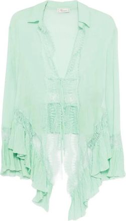 Blumarine Femme, Blouses et Chemises, Vert, Taille: 34 FR Shirt Blumarine