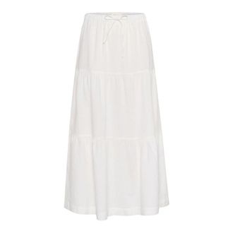 Part Two Wei&szlig;er Volantrock mit Elastischem Bund - - Skirts - Damen - Wei&szlig; - L