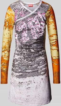Diesel Minikleid mit V-Ausschnitt