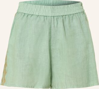 Greek Archaic Kori Leinenshorts Feather gruen