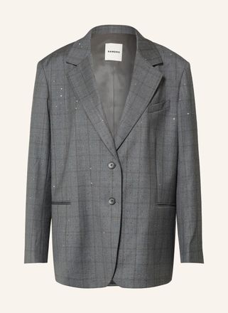 Sandro Sandro Oversized-Blazer Mit Schmucksteinen grau