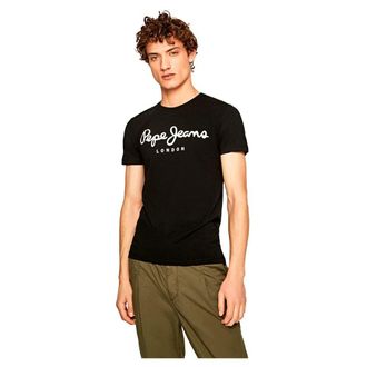 Pepe Jeans London Herren Original Stretch N T-shirt, Schwarz (Black), S